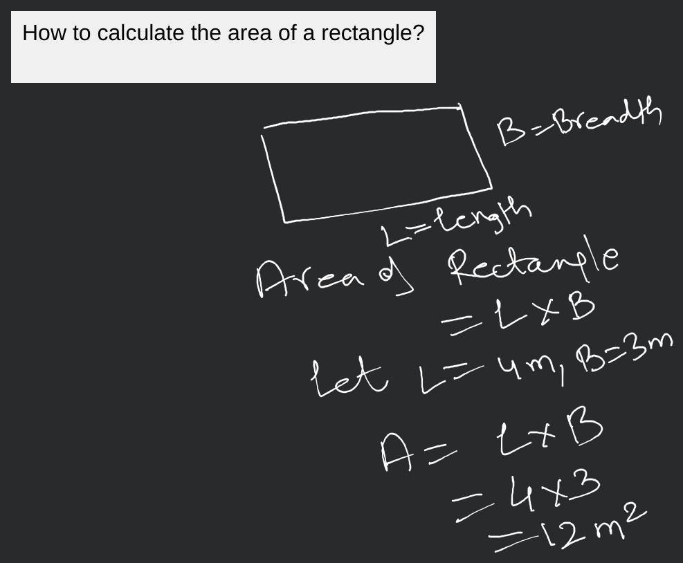 How to calculate the area of a rectangle? | Filo