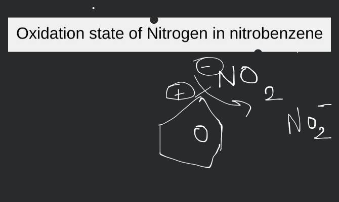 Oxidation state of Nitrogen in nitrobenzene | Filo