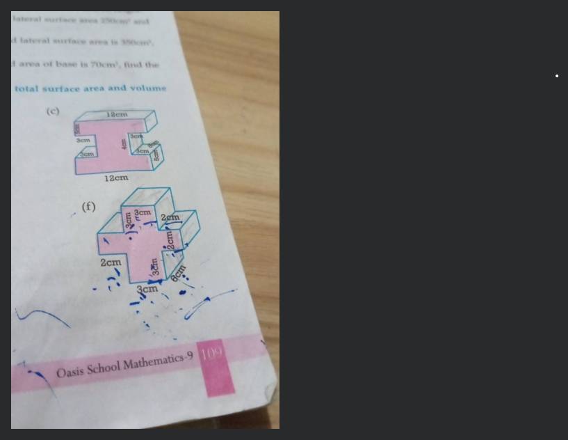 lateral surface area akse wi' and A lateral surface area is Brome m?, 4
