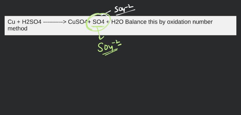 Cu + H2SO4 ----------> CuSO4+ SO4 + H2O Balance this by oxidation number