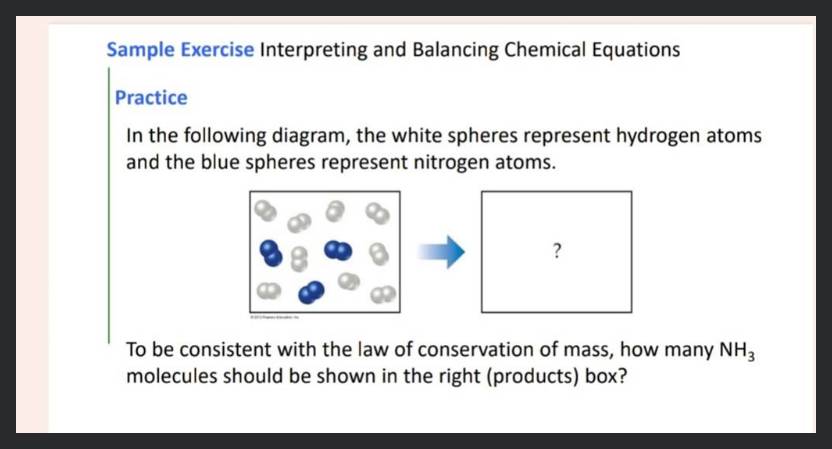 Sample Exercise Interpreting and Balancing Chemical Equations Practice In..