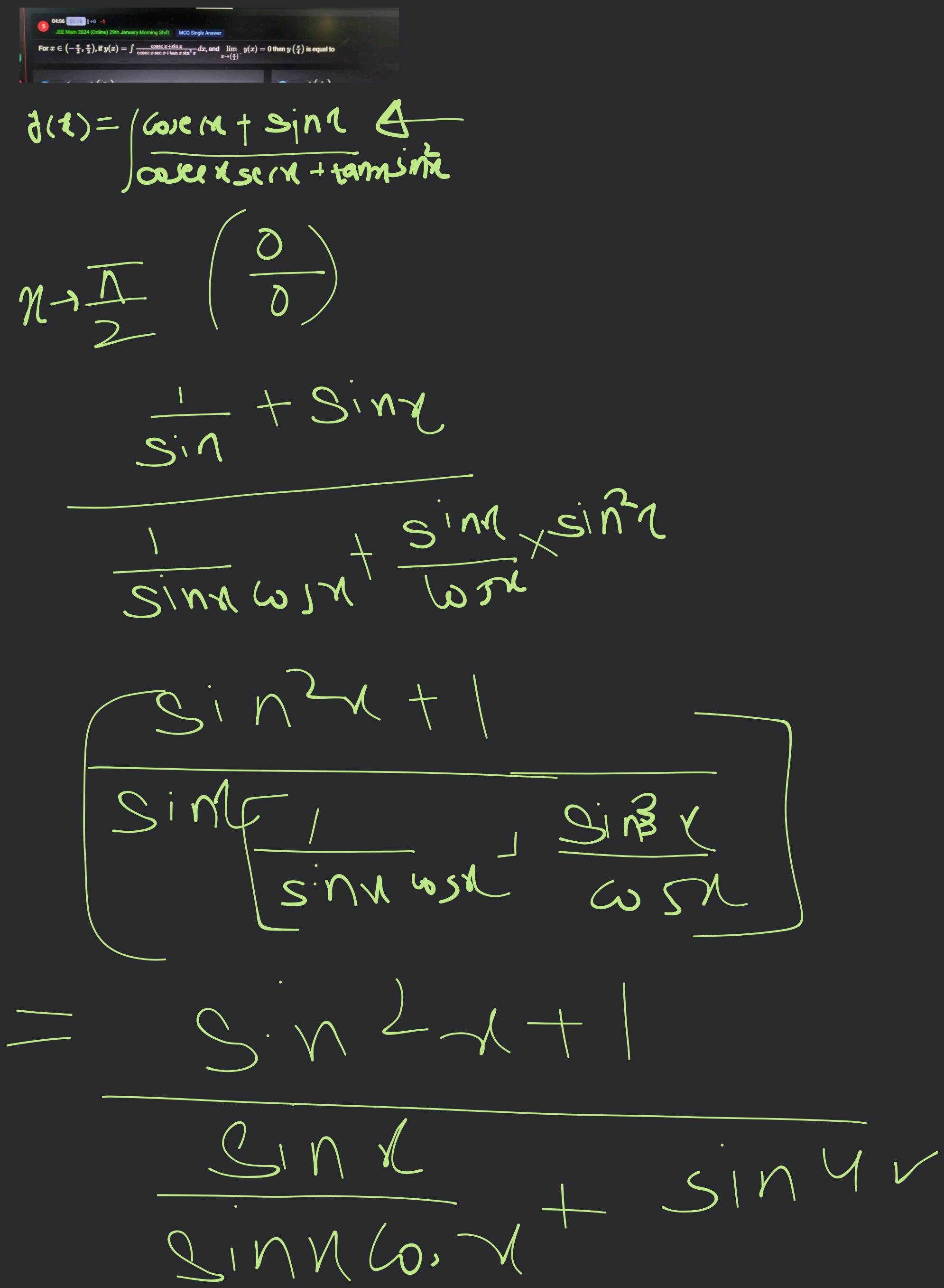 5 \begin{array}{llll}04: 06 & 02: 18 & \mathbf{1}+0 & -1\end{array} JEE M..