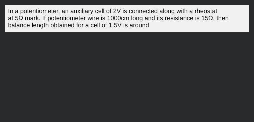 In a potentiometer, an auxiliary cell of 2V is connected along with a rhe..