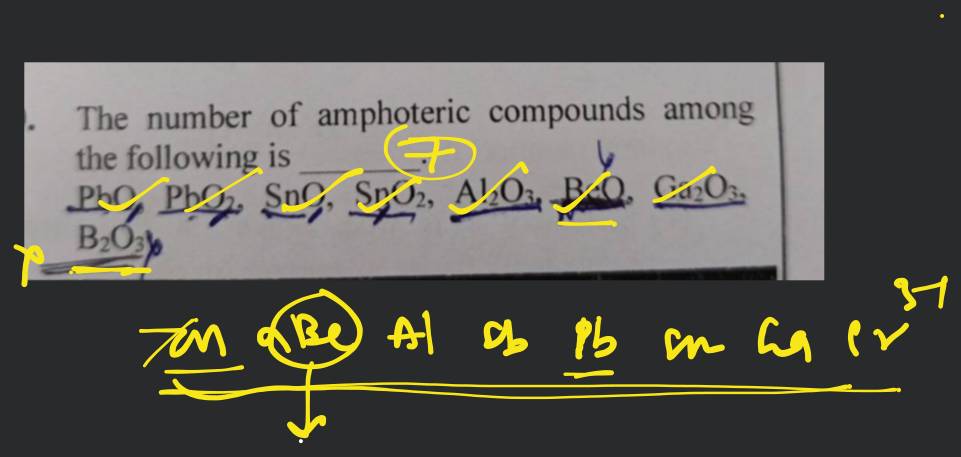 The number of amphoteric compounds among the following is PbO ,PbO2 ,SnO..