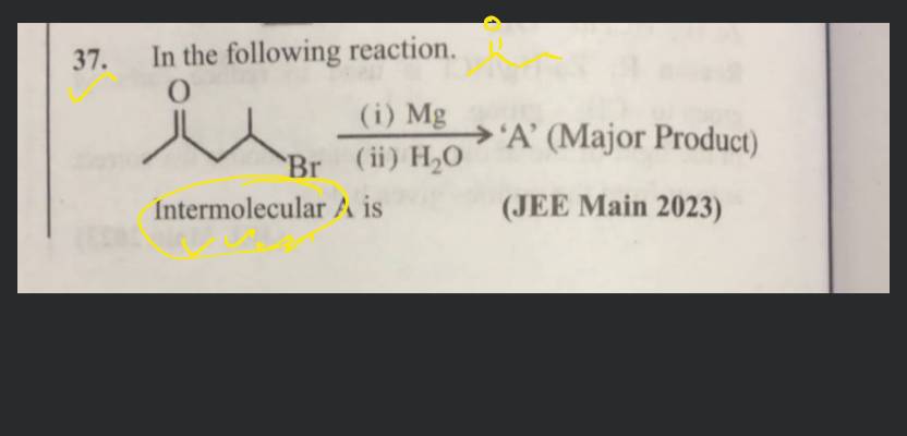In the following reaction. \xrightarrow[\mathrm{Br}]{\stackrel{\text { (i..