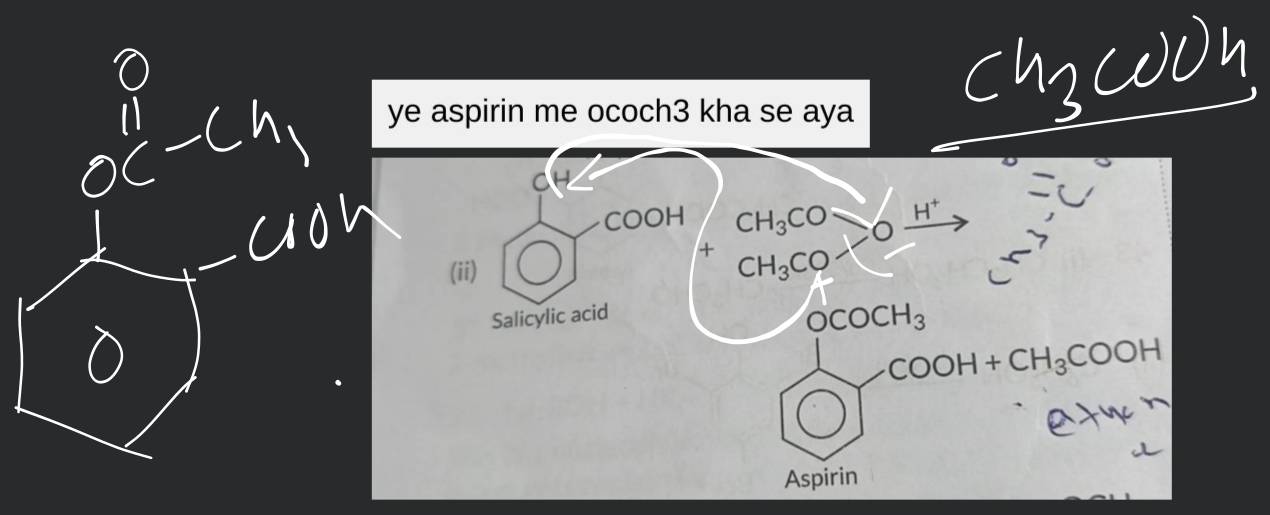 (ii) + \xrightarrow[\substack{\mathrm{CH}{3} \mathrm{CO} \\ \mathrm{CH}{3..