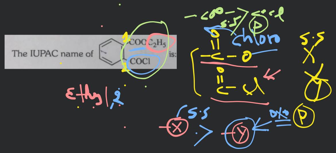 The IUPAC name of CCOC(=O)c1ccccc1C(=O)Cl is: | Filo
