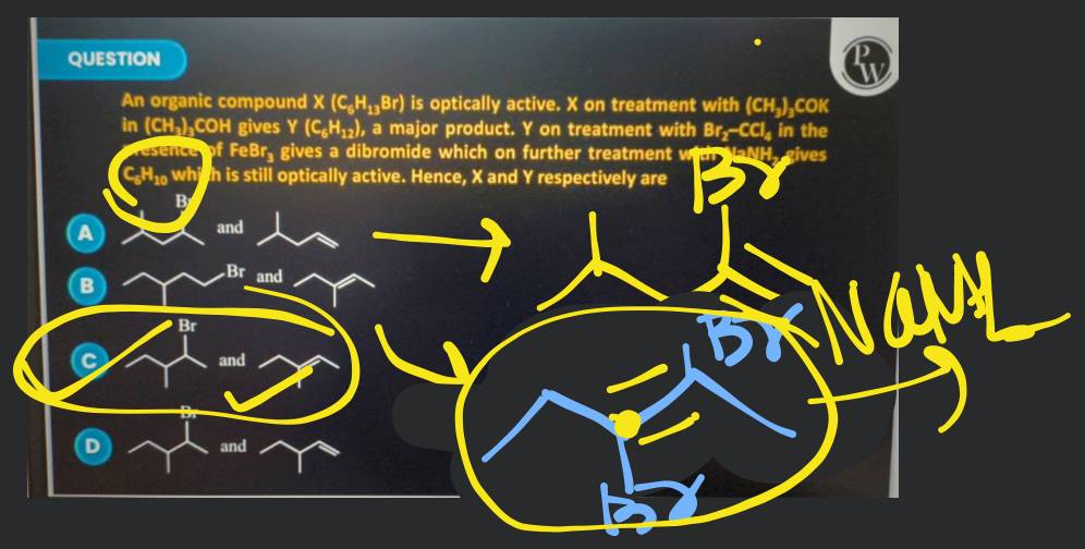 QUESTION P An organic compound \mathrm{X}\left(\mathrm{C}{6} \mathrm{H}{..