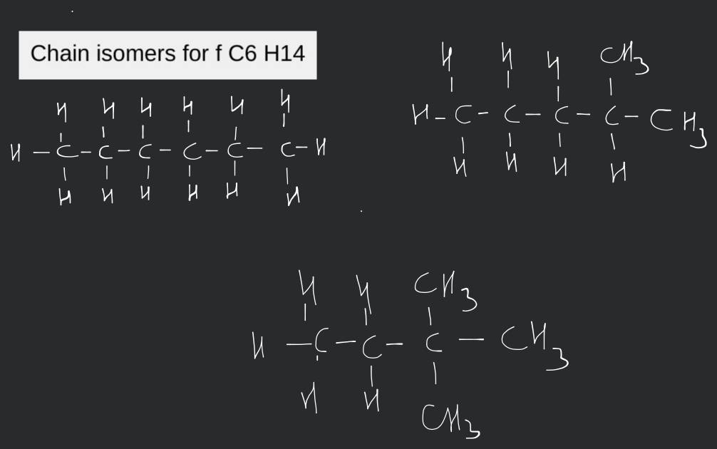 Chain isomers for f C6 H14 | Filo