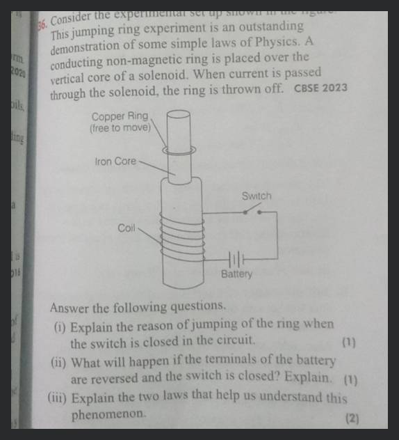 66. Consider the expertiThis jumping ring experiment is an outstanding