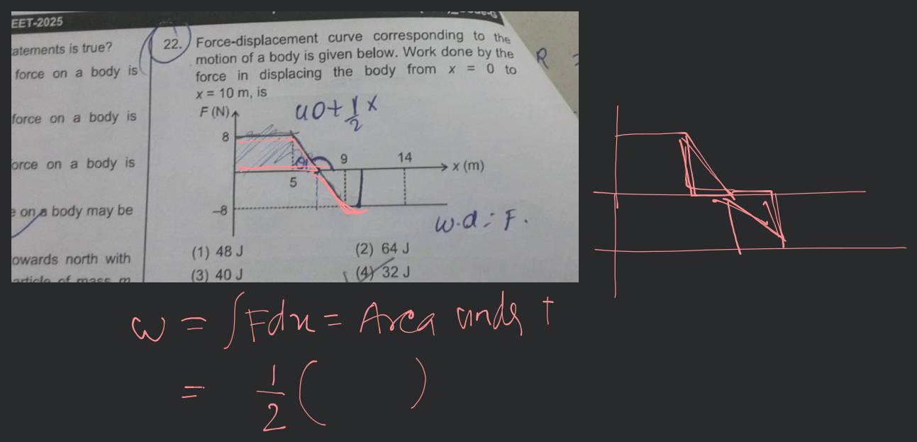 EET-2025 atements is true? force on a body is force on a body is force on..