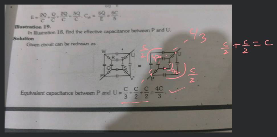 E=C2Q +CQ +C2Q =C5Q ,Cet =E6Q =56C Illustration 19.In Illustration 18,..