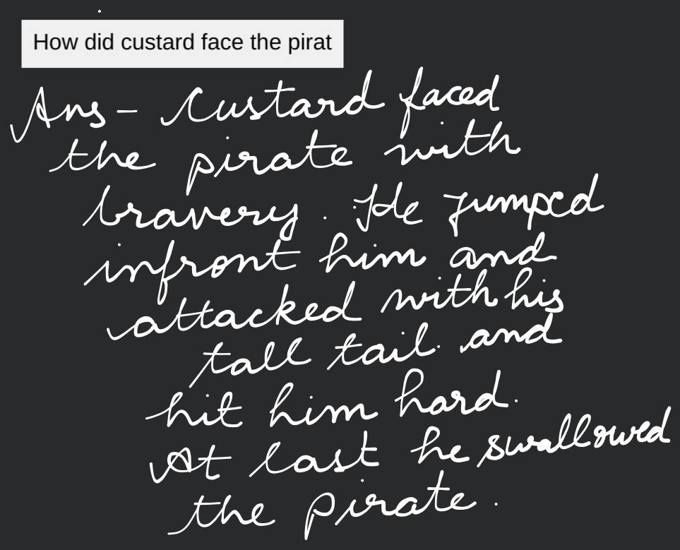 How did custard face the pirat | Filo