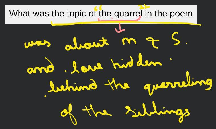 What was the topic of the quarrel in the poem | Filo