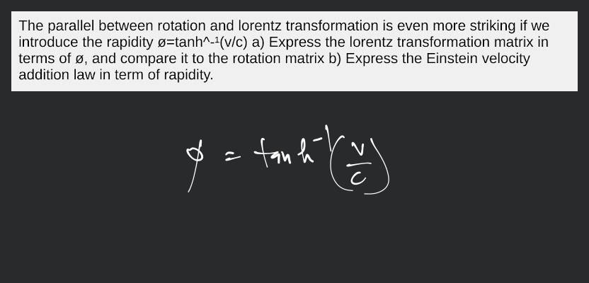 The parallel between rotation and lorentz transformation is even more str..