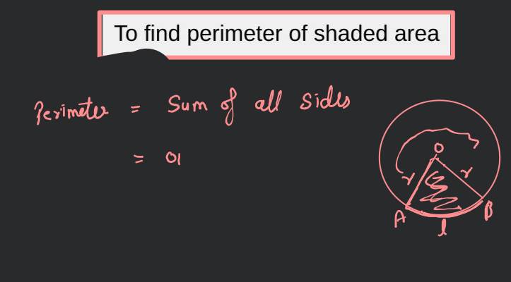 To find perimeter of shaded area | Filo
