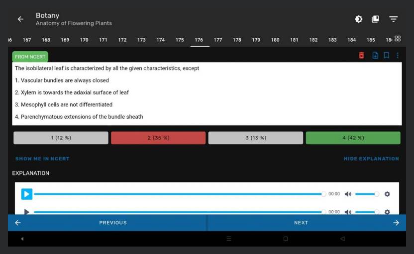 Botany Anatomy of Flowering Plants 167 \quad 16 The isobilateral leaf is