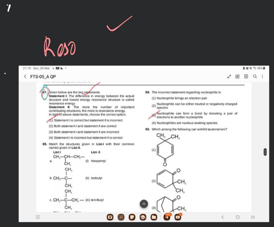 Match the structures given in List-I with their common names given in Lis..