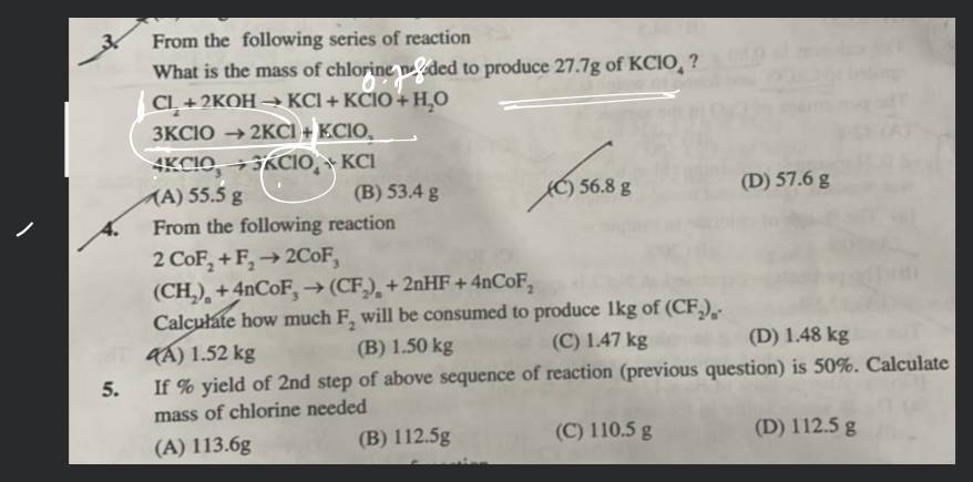 From the following reaction \begin{array}{l} 2 \mathrm{CoF}{2}+\mathrm{F..
