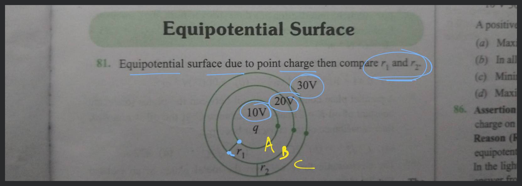 Equipotential Surface Equipotential surface due to point charge then comp..