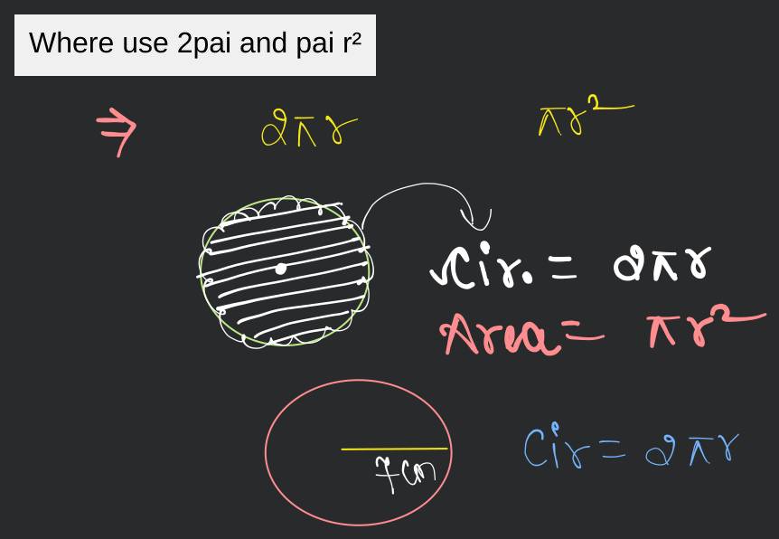 Where use 2pai and pai r² | Filo