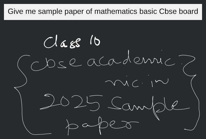 Give me sample paper of mathematics basic Cbse board | Filo