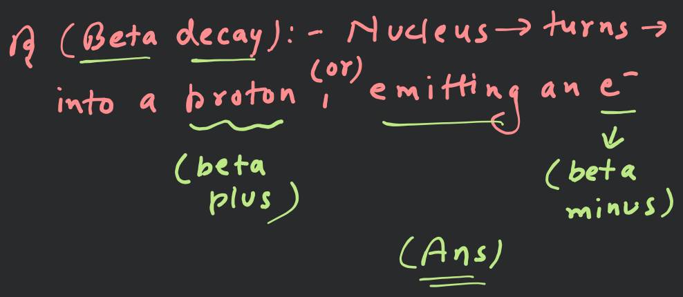 what are alpha beta n gamma decays | Filo