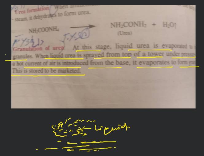 Crea formation Whe steam, it dehydrates to form urea. NH COONH NH-CONH2